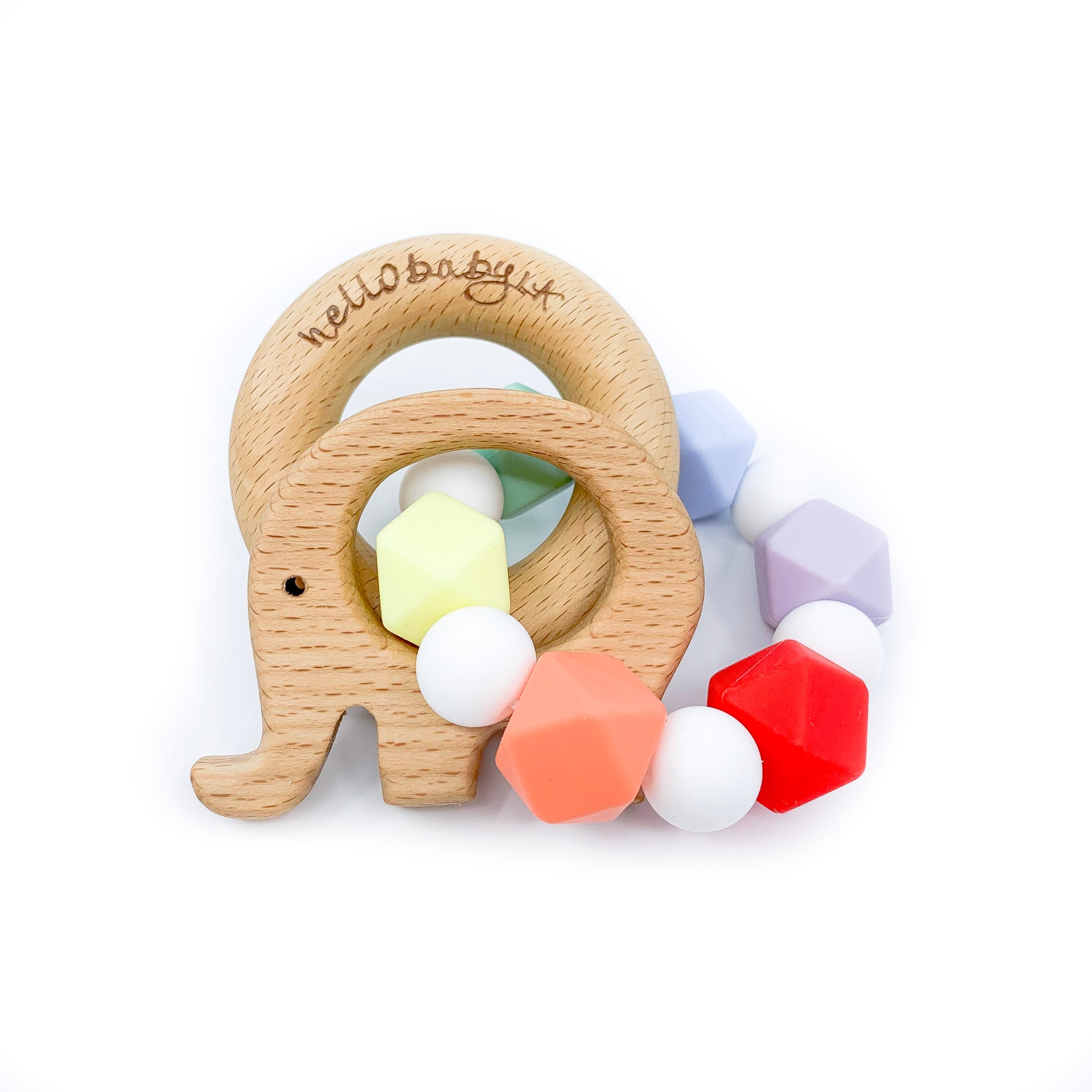 Rainbow Baby Animal Teether Rattle – hellobabyLA, LLC