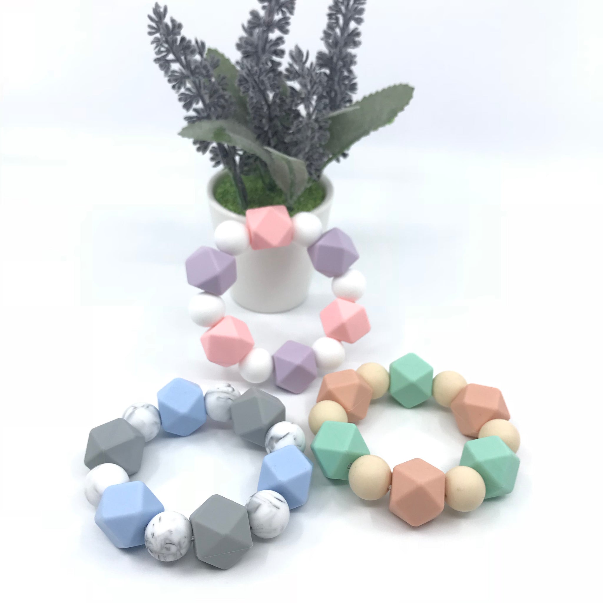 Custom Freezable Silicone Teether (Pick your own colors!) – hellobabyLA ...